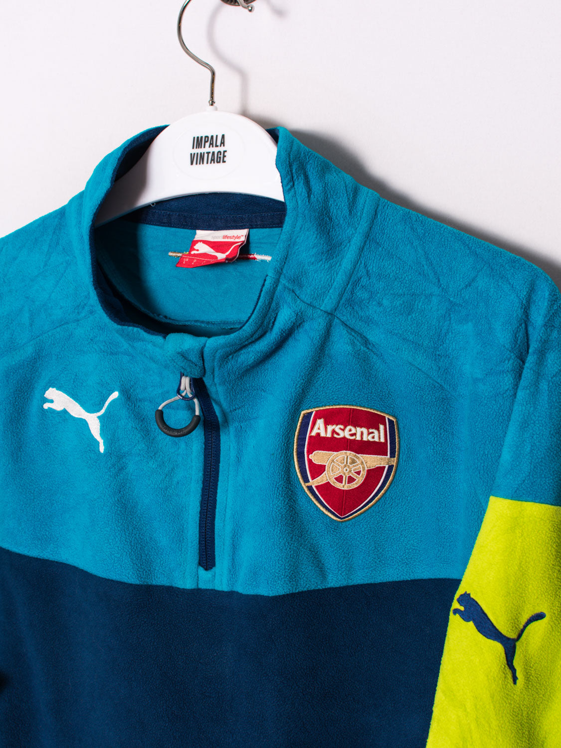 Arsenal FC Puma Official Football Warm cell 1/3 Zipper Fleece ...