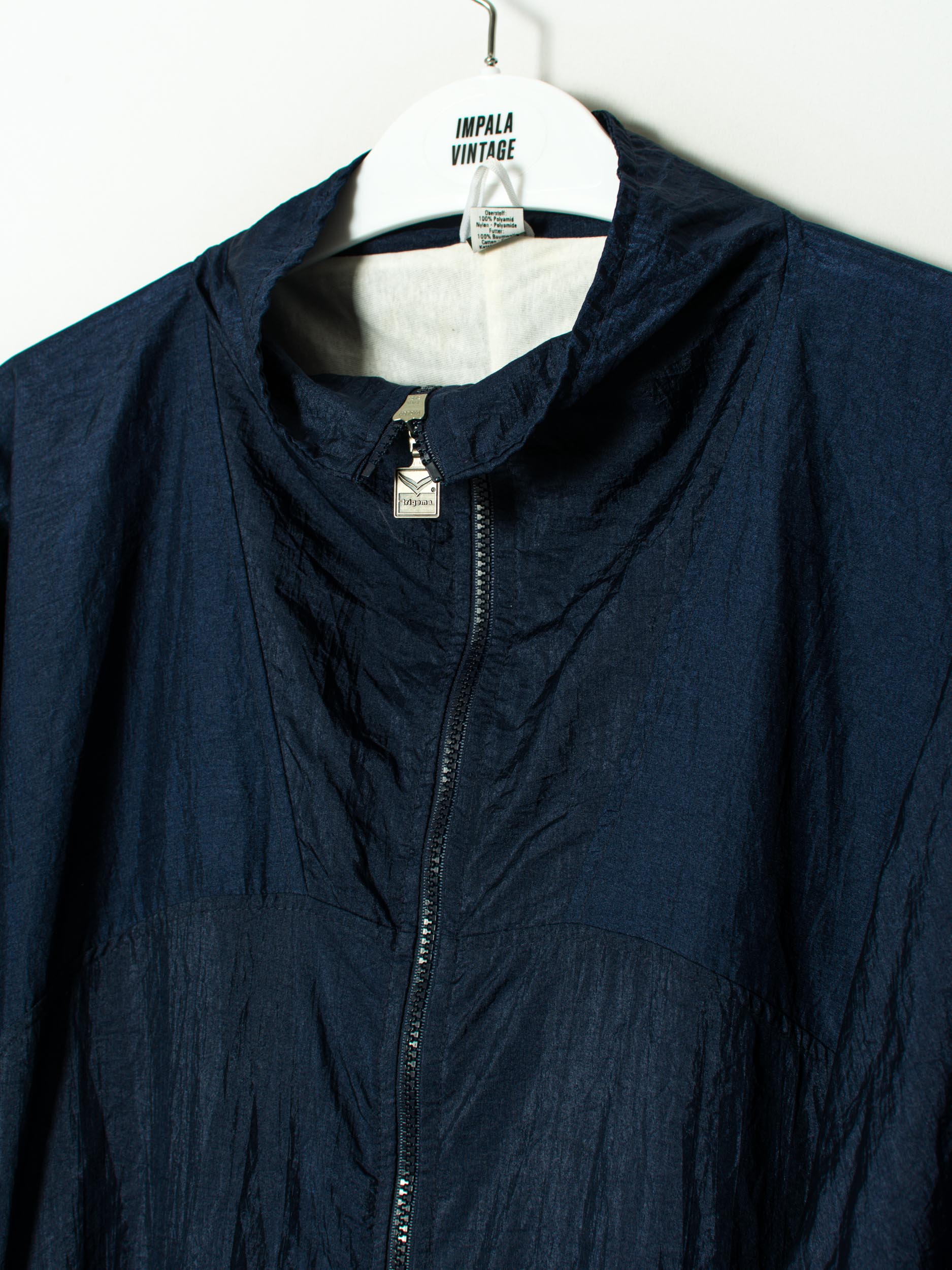 Trigema Navy Blue Shell Jacket | – Impala Vintage